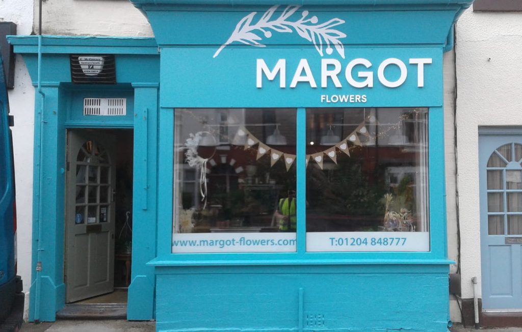 Floral Signage for Margot Flowers - Stone Create